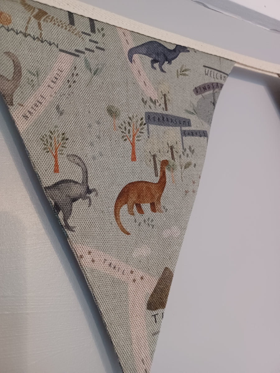 Dinosaur Theme Park fabric bunting – Anne's Bunting