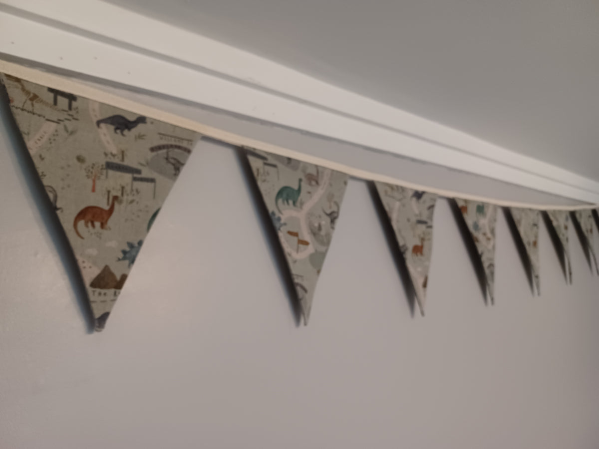 Dinosaur Theme Park fabric bunting – Anne's Bunting