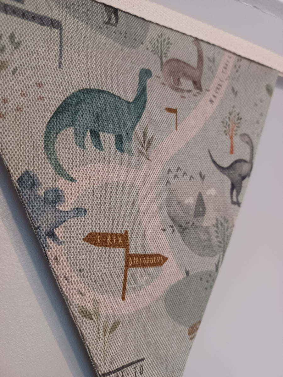 Dinosaur Theme Park fabric bunting – Anne's Bunting